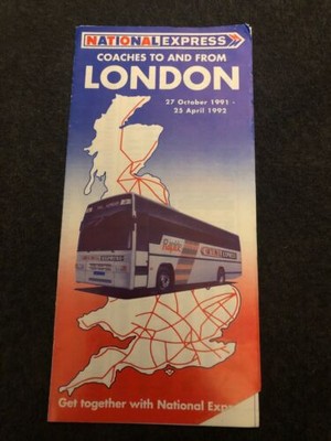 National Express Coaches London 1991 1992 Travel Brochure Uk | eBay