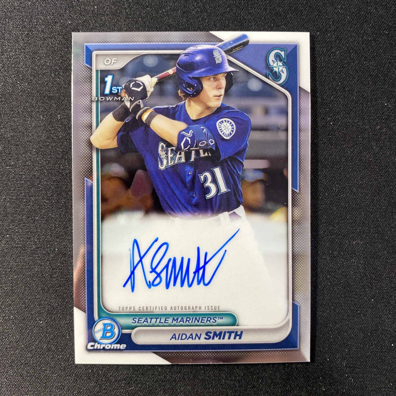 2024 Bowman Chrome 1st Aidan Smith On Card Auto - 1st Bowman Mariners # ...