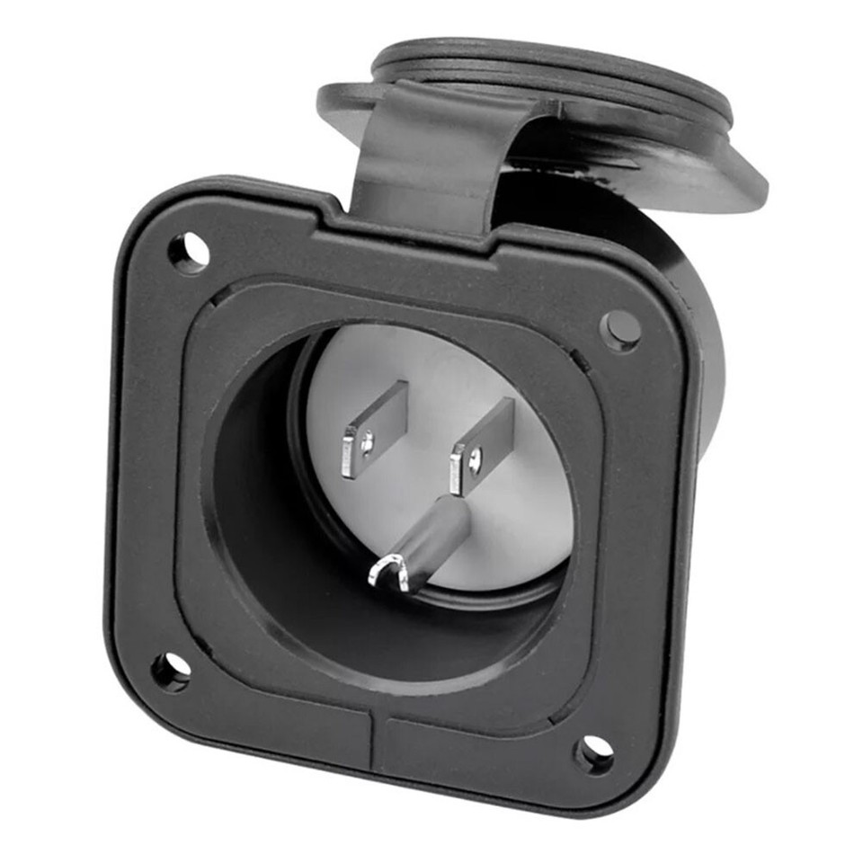 Automotive Flanged Power Socket 125V 15Amp 3 Prong 3750W 50Hz/60Hz AC ...