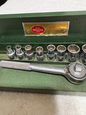SK WAYNE 1/4" SOCKET SET - 8 SOCKETS, RATCHET, & CASE - | eBay