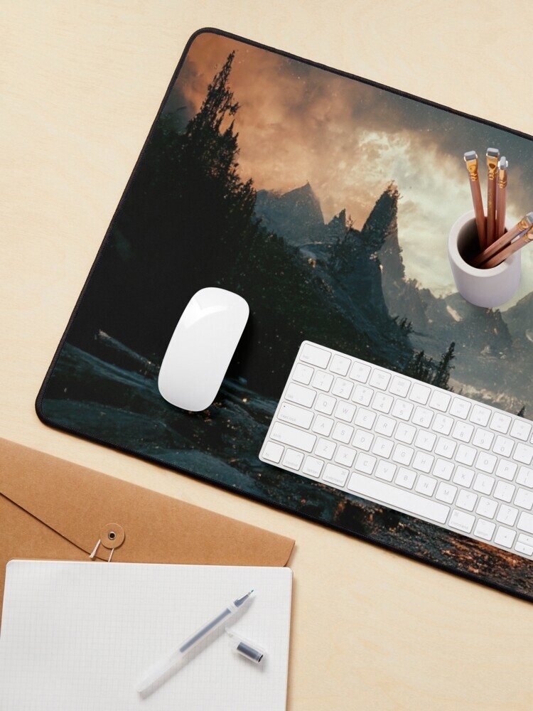 ⚔Skyrim Desk Mat Evening Mountains 80x40cm / 31in x 15in Desk Pad ...
