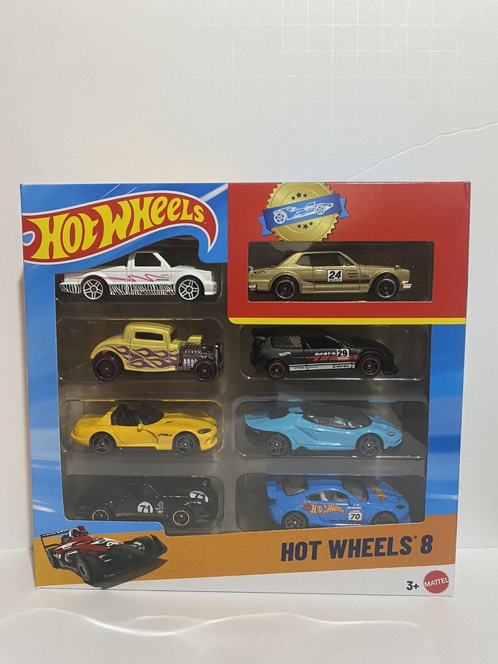 2024 Hot Wheels 8-Pack w/Exclusive Gold Skyline 2000 GTR Cyclone ...