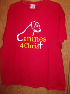Canines 4 Christ red 2XL t shirt | eBay