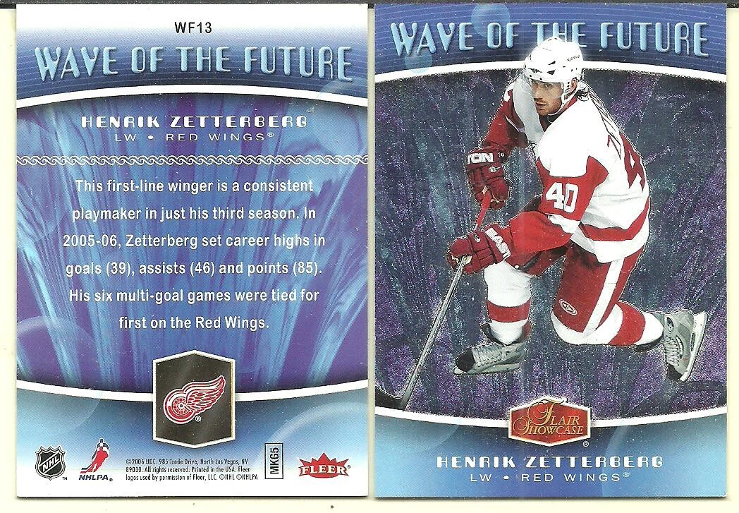 2006-07 Flair Showcase Wave of the Future #WF13 Henrik Zetterberg ...