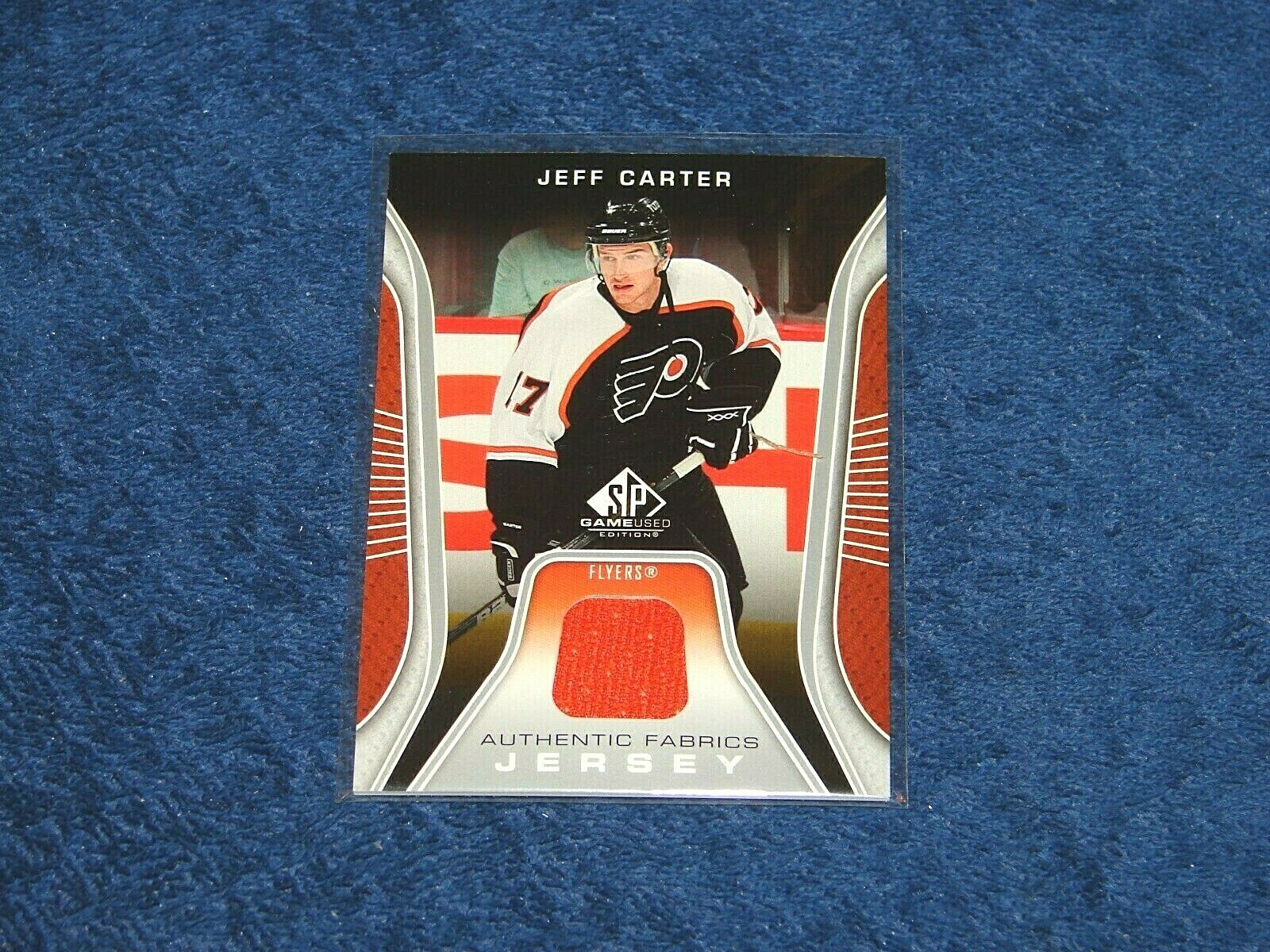 JEFF CARTER FLYERS 2006-07 SP GAME USED AUTHENTIC FABRICS JERSEY ORANGE ...