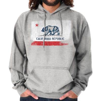 California Republic State Flag Bear Vacation Hoodie Hooded Sweatshirt ...