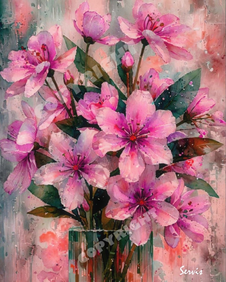 NEW HONEY WOOD FRAMED GLOSSY PRINT "FLORAL MAJESTY" 15.5x12.5 FRAME ...