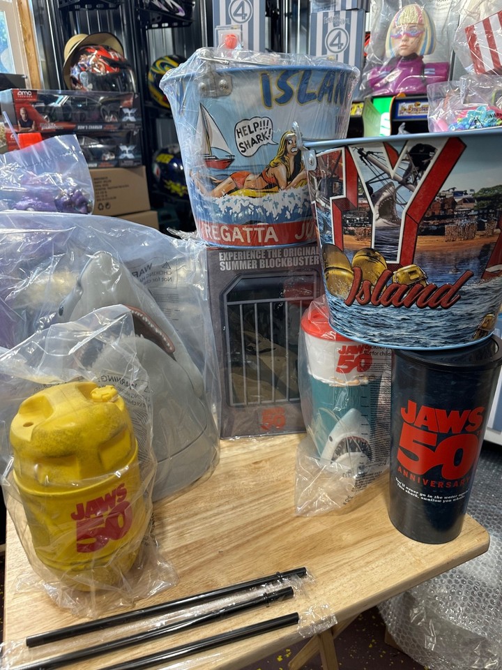 AMC Theaters 2025 Jaws 50th Anniversary Shark Popcorn Bucket & Cup and ...