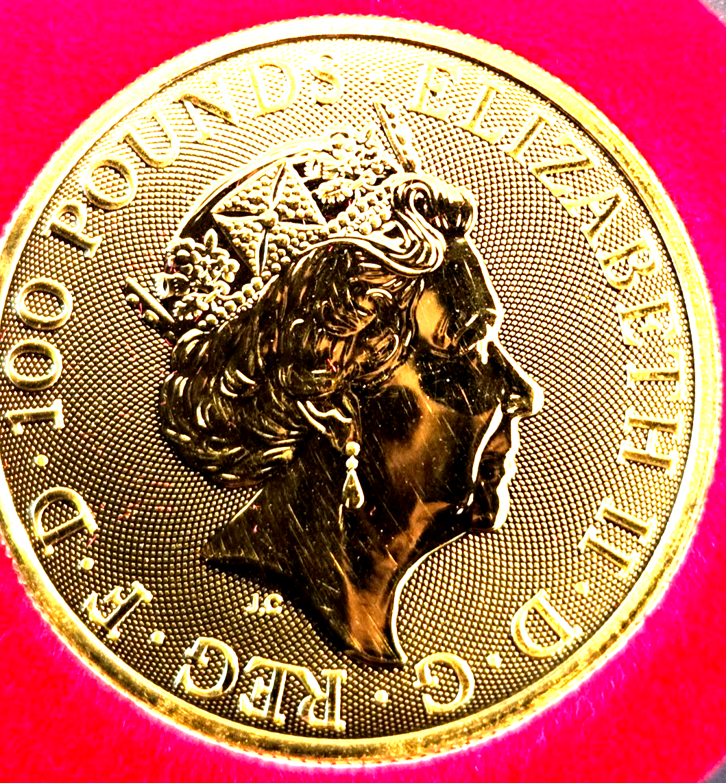 2021 Great Britain 1 oz Gold Queen's Beasts Completer Coin 99.99 ...