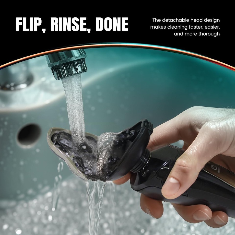 Rechargeable Waterproof Electric Razor for Men - Fast USB Charging, Wet ...