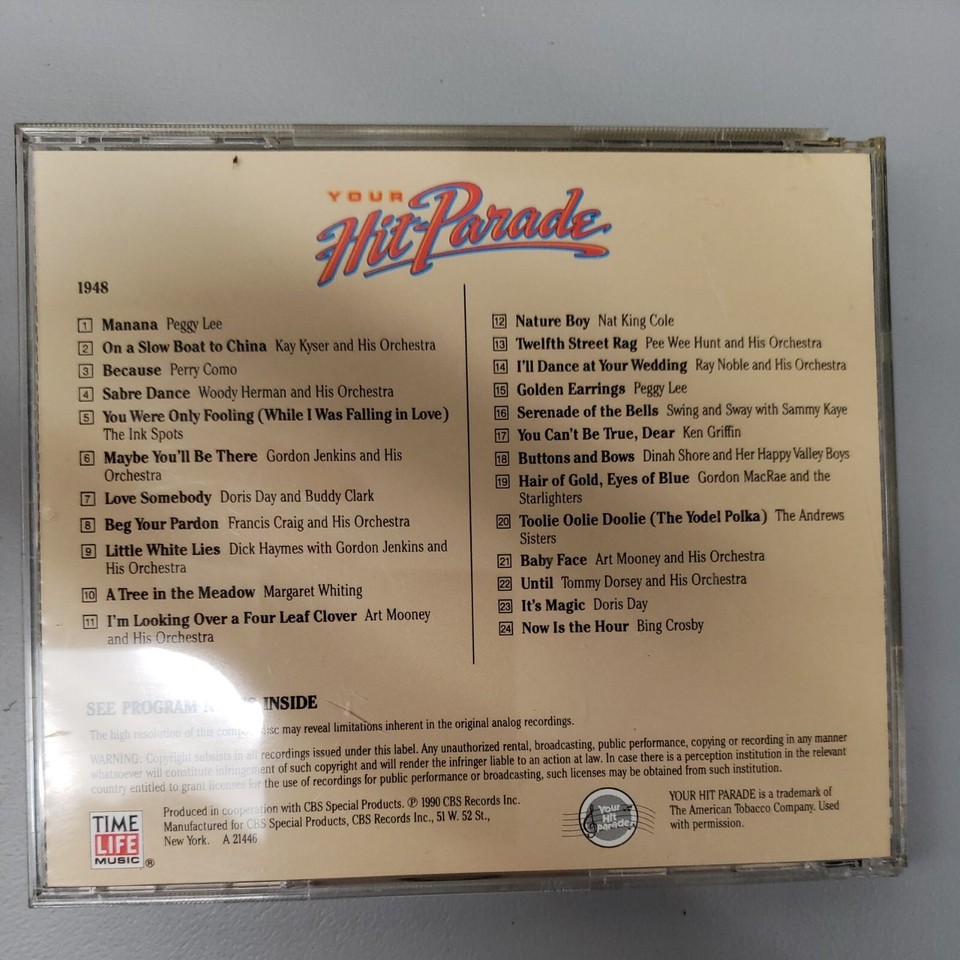 Time Life - Your Hit Parade 1948 (CD, 1990) | eBay