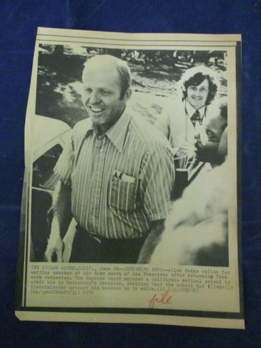 1978 Allan Bakke Cal medical student @ Calif. home Vintage Wire Press ...