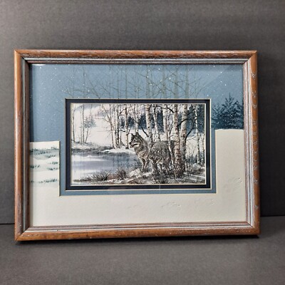 Dwane Taylor Artist Wolves Wall Art Print Decorative Frame Wolf Woods ...