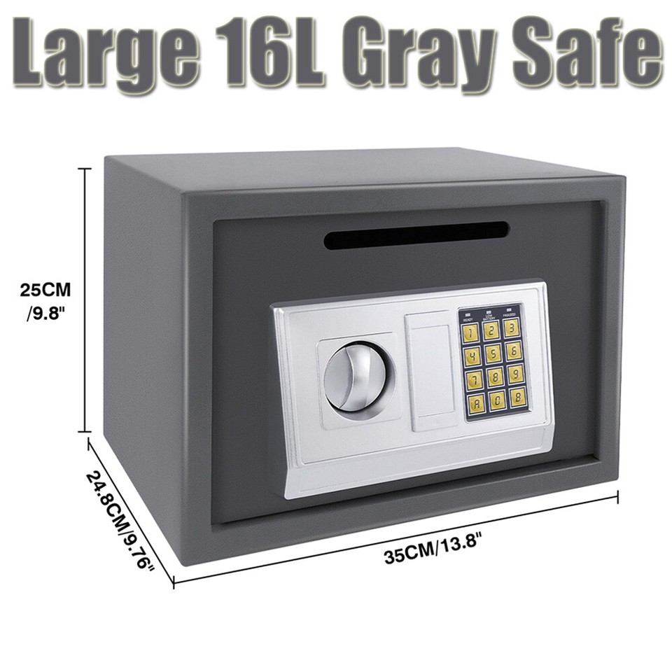 SMALL SOLID STEEL SAFE HEAVY DUTY FIREPROOF HOME OFFICE MONEY CASH ...