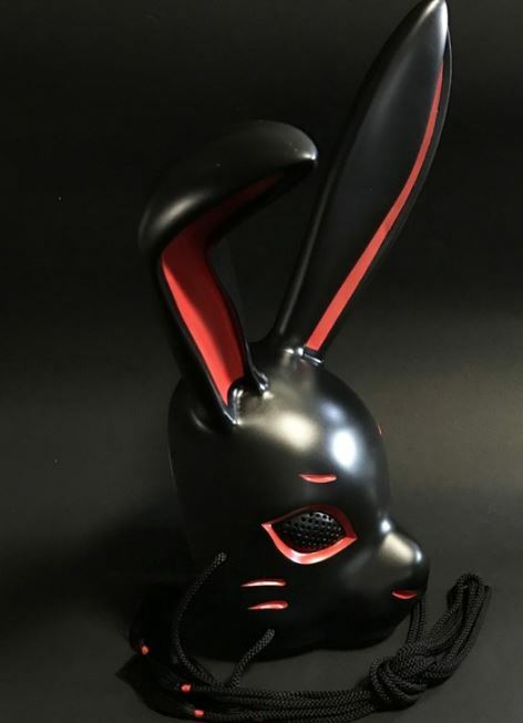 Japanese Rabbit Usagi Mask Black Red FRP Plastic Japan | eBay