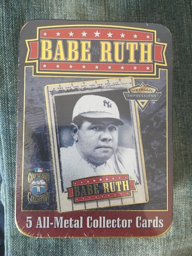 Cooperstown Collection - 5 All Metal Babe Ruth Collector Cards Tin ...