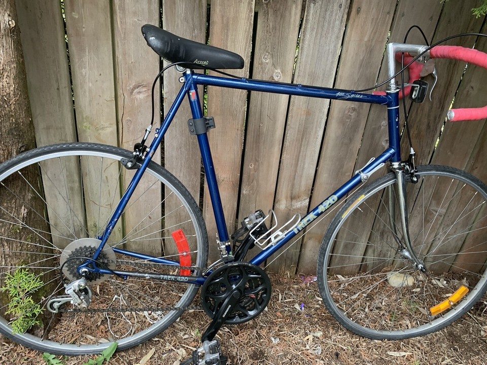 Vintage Trek 420 Lugged Steel Road Bike 700c 60cm True Temper Suntour ...