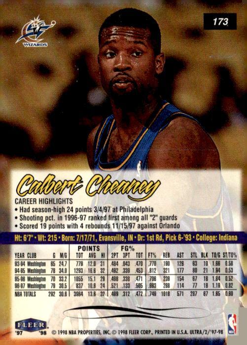 1997-98 Ultra #173 Calbert Cheaney | eBay