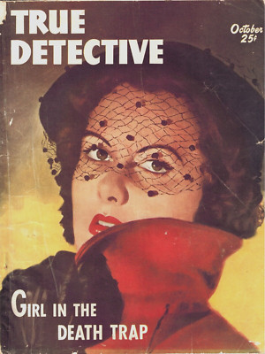True Detective Beautiful PULP Cover of Frightened Woman 10/1950 RICHARD ...