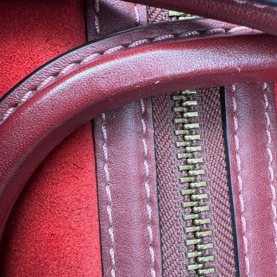 Coach Rogue Prairie Rivets Tote Bag Red Oxblood Leather Rivet Satchel ...
