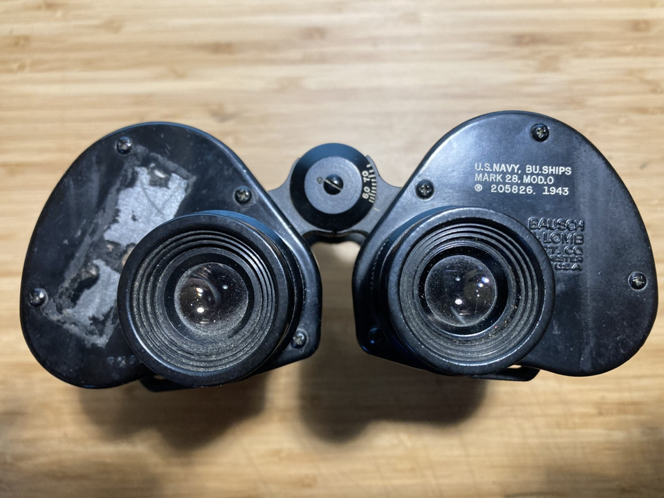 1943 Bausch & Lomb WWII U.S. Navy BU Ships Mark 29 7 x 50 Binoculars ...