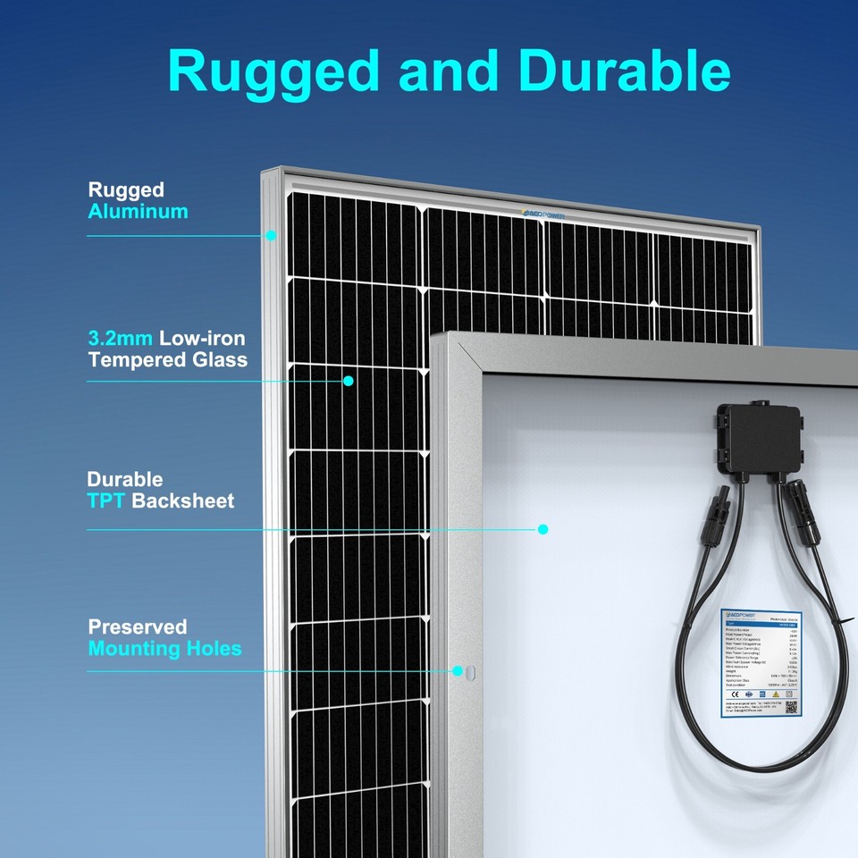 Solar Panel 200W 24 Volt 9BB Cell,Mono High Efficiency 200 Watt PV ...