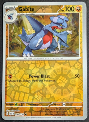 Gabite Reverse Holo NM 095/182 Paradox Rift Pokemon Card | eBay