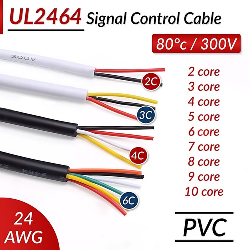 UL2464 Multi-Core Power Wire 24AWG Signal Control Cable 2/3/4/5/6/7/8/9 ...