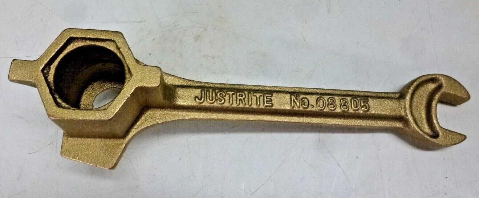 NEW!! JUSTRITE DRUM Drum Bung Wrench Brass, 3/4 in_2 in For Plug/Bung ...