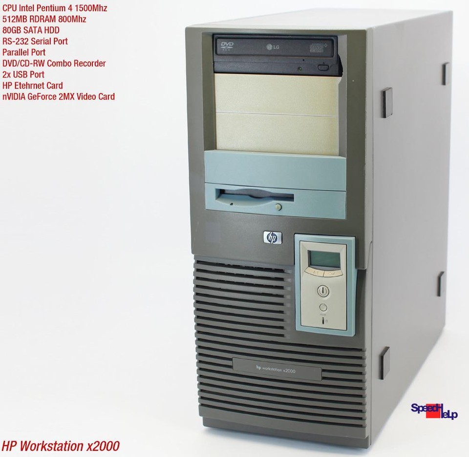 HP WORKSTATION x2000 INTEL PENTIUM 4 1500MHZ COMPUTER PC WINDOWS XP ...
