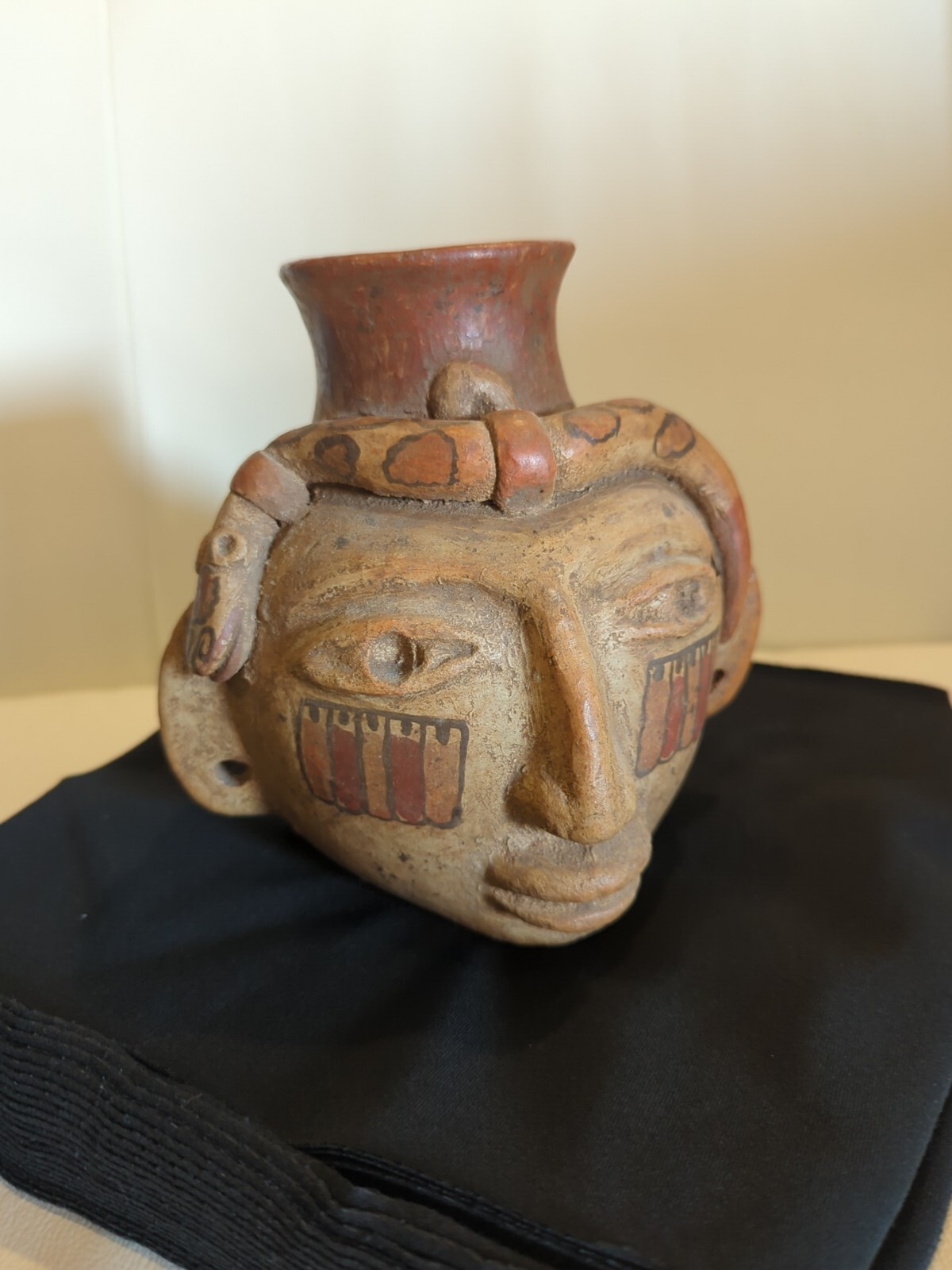 Toltec Plumbate Head Effigy Vessel Pottery Aztec Precolumbian Moche ...