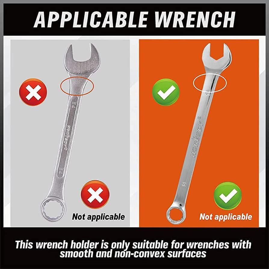 2Pcs Magnetic Spanner Rack 24 Piece Tool Storage Wrench Holder ...