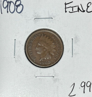 1908 INDIAN HEAD CENT - FINE ~NICE COIN~ | eBay