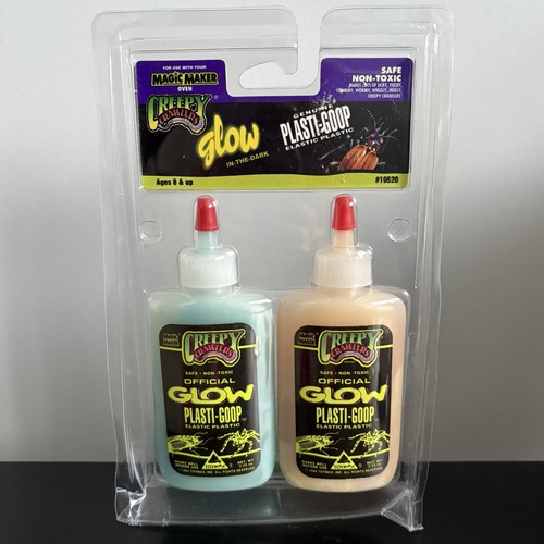 Vtg Creepy Crawlers Plasti-Goop Glow-In-The-Dark Bug Magic Maker 1994 ...