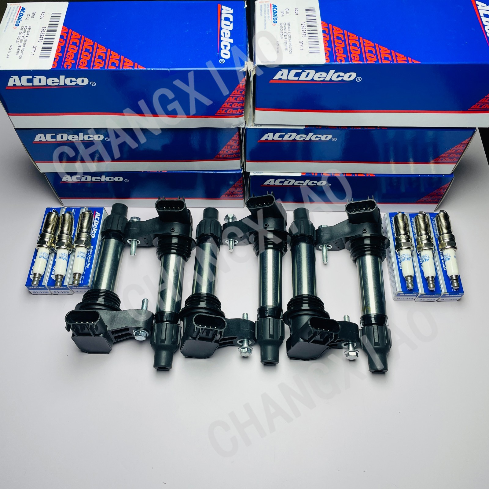 6 Pack 12632479 D515C Ignition Coil & 41-109 Spark Plug For GMC ...