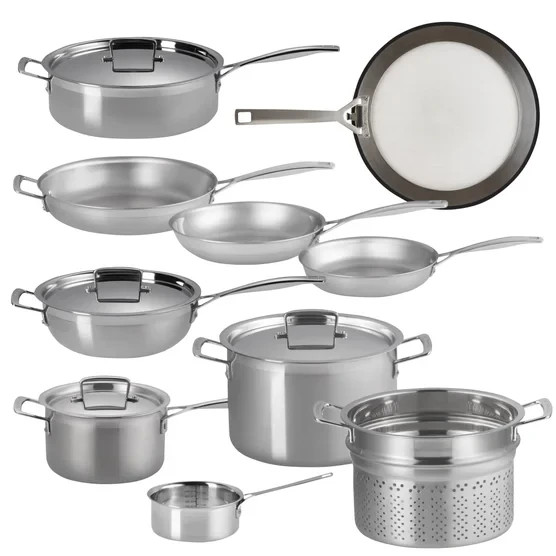 LE CREUSET COOKWARE CAST IRON POTS AND PANS DINNERWARE ULTIMATE SET 166 ...