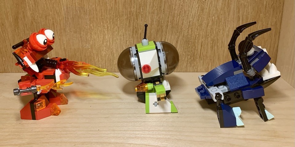 Lego Mixels Lot (3) Burnard 41532 Nurp-Naut 41529 Boogly 41535 Complete ...