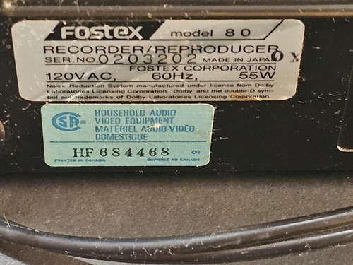 Fostex Model 80 Eight 8 Track Reel-to-Reel Analog Tape Multitrack WORKS ...