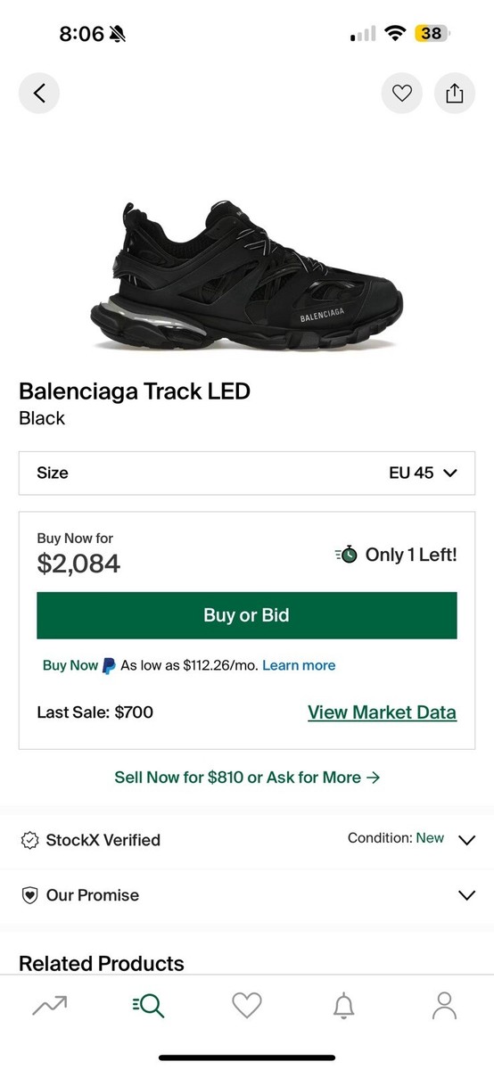Balenciaga Track Led | eBay Balenciaga Track Led | eBay