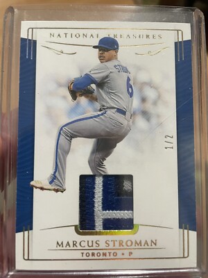 2019 National Treasures Prime Patches 1/2 Marcus Stroman 4 Color Patch ...