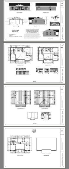 46x30 House -- 3 Bedroom 2 Bath -- PDF Floor Plan -- 1,338 sq ft ...