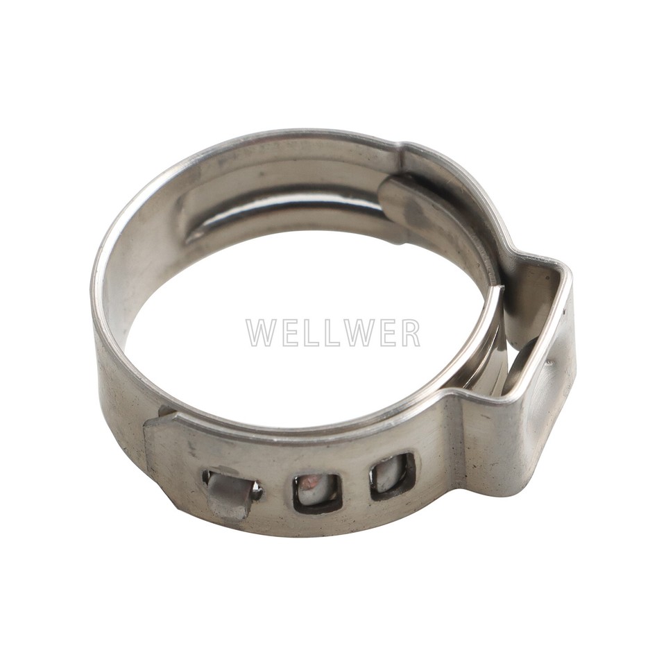 500pc 1/2" PEX Stainless Steel Clamp Cinch Ring Crimp Pinch Fitting Get ...