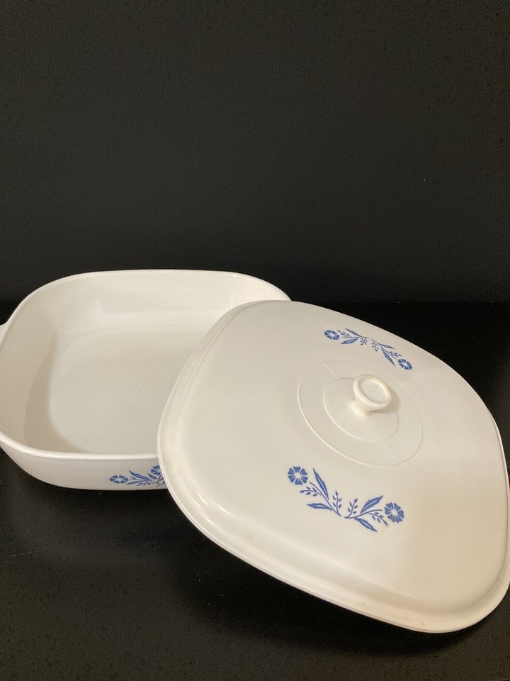 Blue Corning Ware Cornflower RARE 10" 1958 A23 Baking Dish W/Matching ...