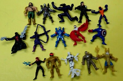 Fun lot of Miniature 2" Tall Plastic Comic Book Figures 15pcs | eBay