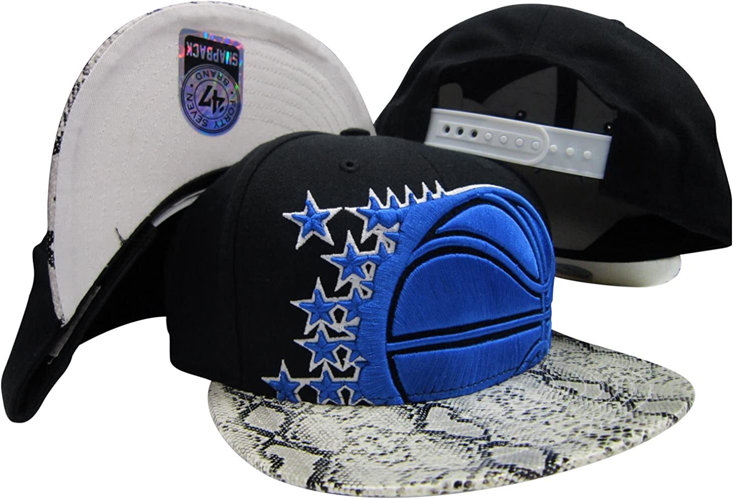 Vintage Orlando Magic '47 Brand Black Mamba Snakeskin Adjustable ...