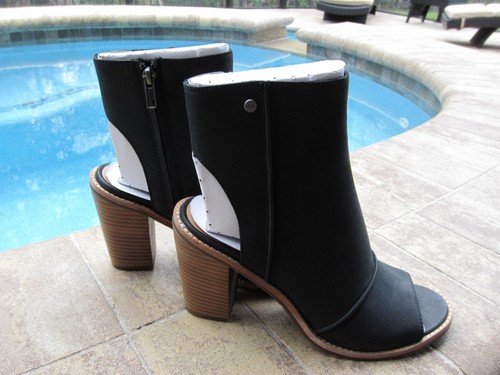 NIB UGG AUSTRALIA VALENCIA PEEP TOE ANKLE BOOTS BLACK SUEDE SIZE 8.5 | eBay