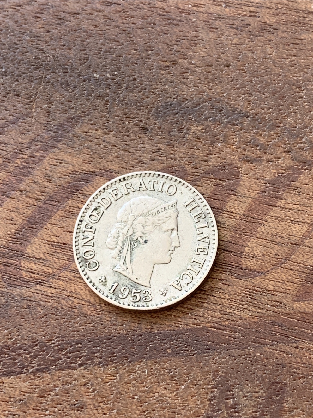 Switzerland Helvetia 1953 10 Rappen Coin Cents Swiss | eBay