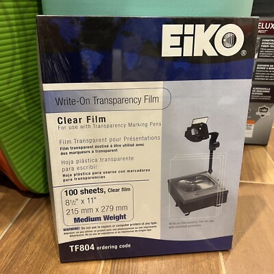 EiKO Write-On Transparency Film TF804 100 Sheets Clear Film - New | eBay