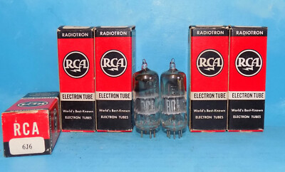5 RCA 6J6 Tubes D Getter NOS/NIB | eBay