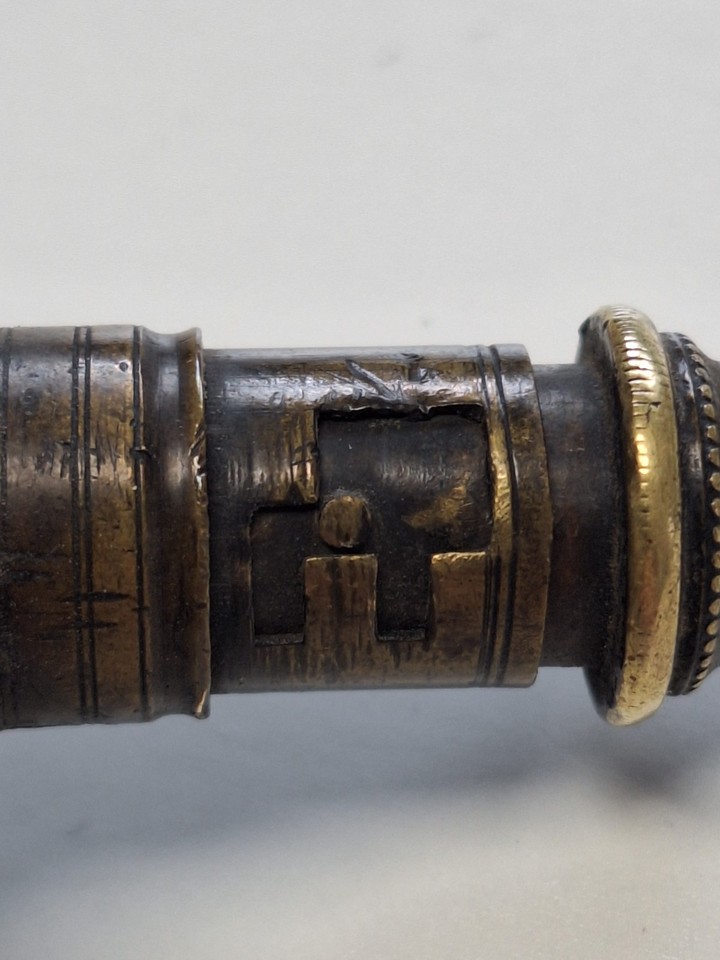 Antique Brass Hunting Gunpowder Flask with Dispenser,late 18th century ...